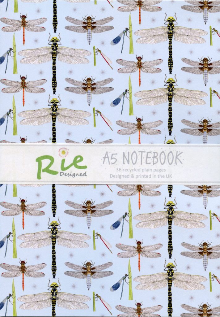 Dragonflies A5 Plain Paper Recycled Notebook