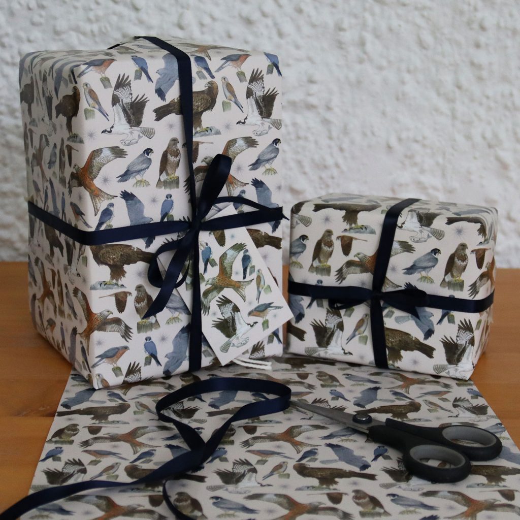 British Bird of Prey Gift Wrap, Quality Bird Wrapping Paper