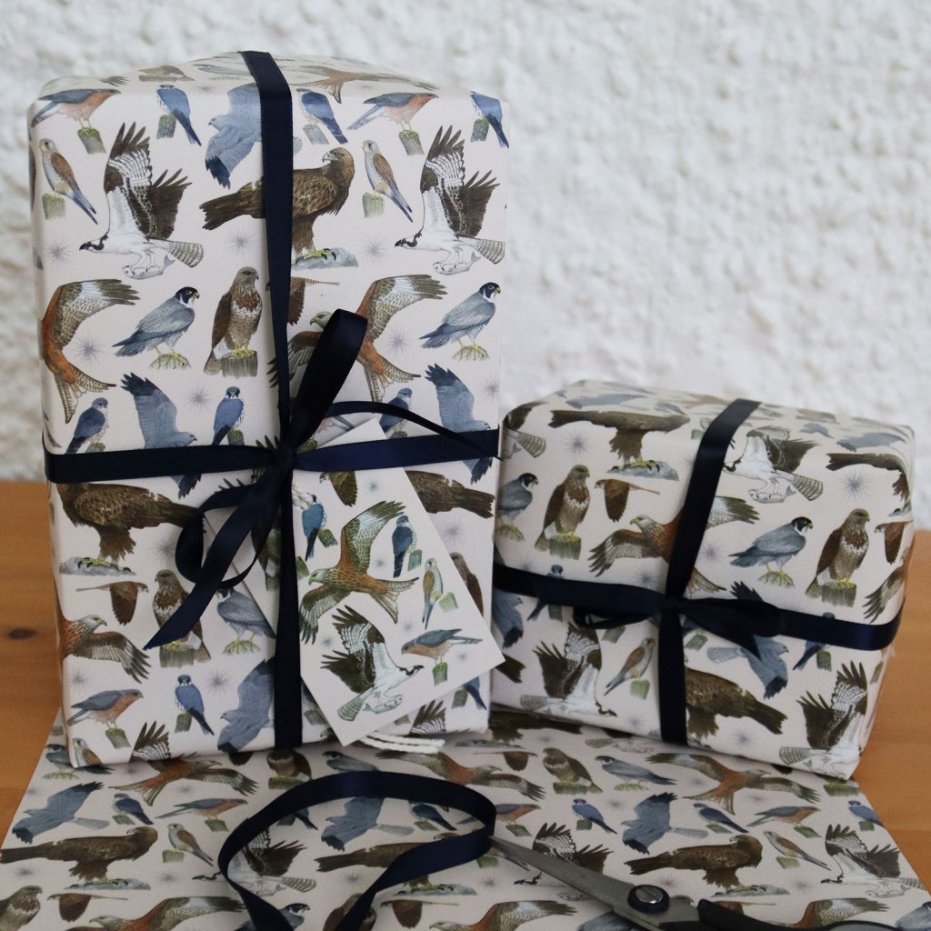 British Bird of Prey Gift Wrap, Quality Bird Wrapping Paper