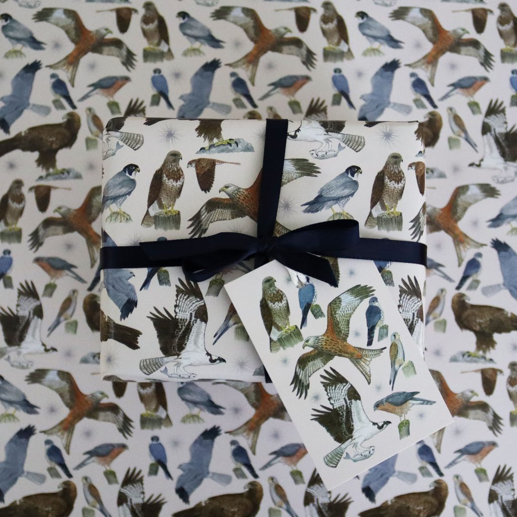 British Bird of Prey Gift Wrap and Tags – Rie Designed
