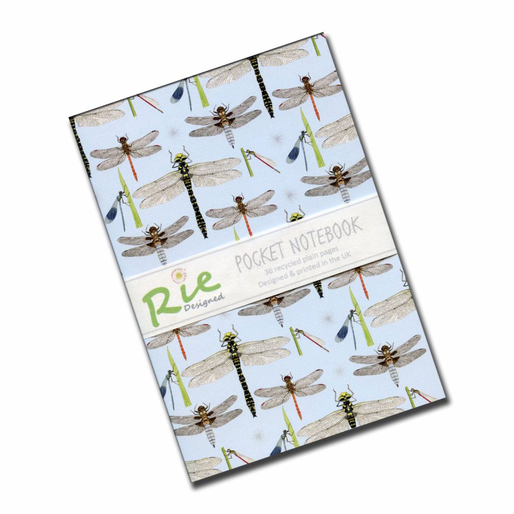 British Dragonflies A6 Plain Paper Recycled Notebook – Rie Designed