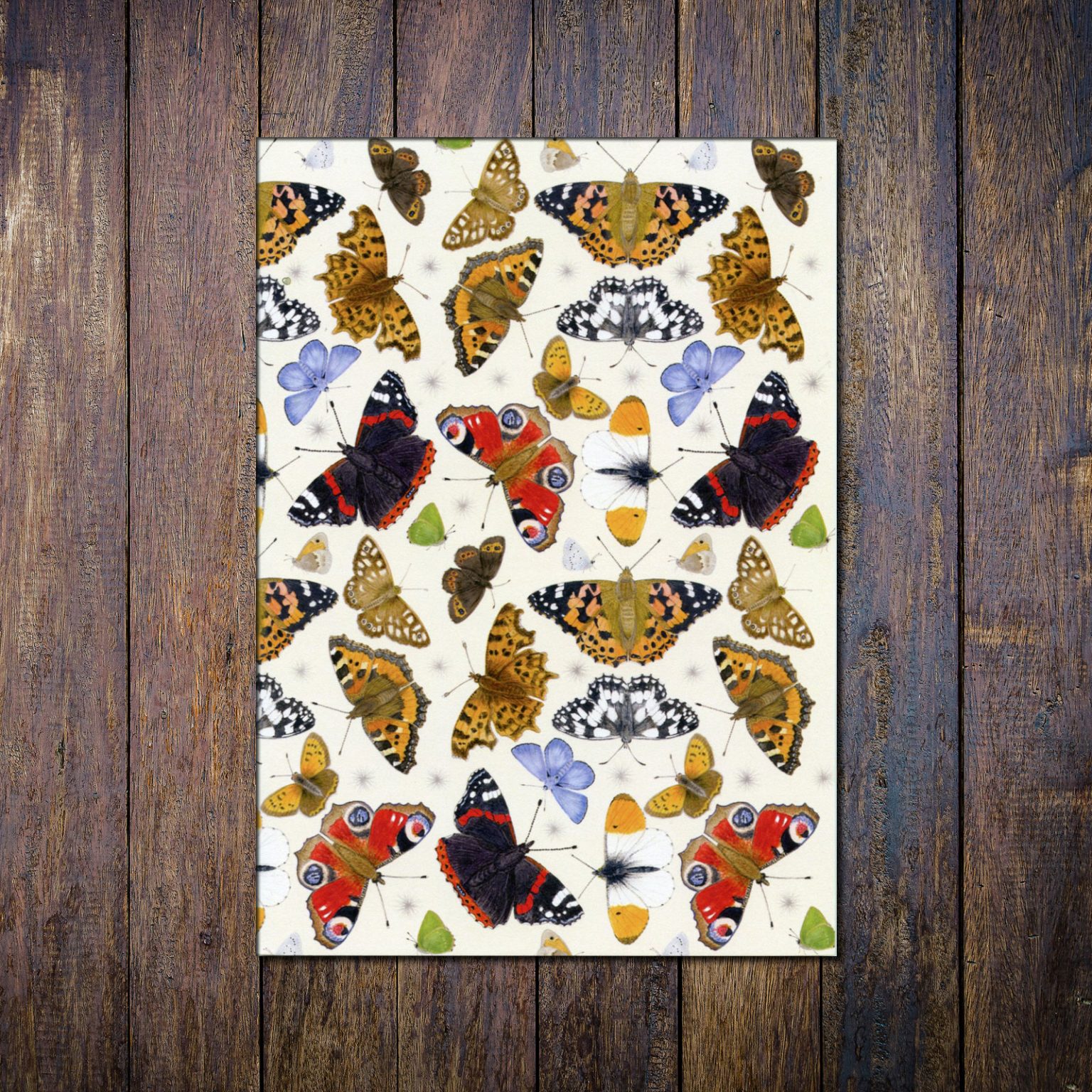 British Butterflies A6 Plain Paper Recycled Notebook – Rie Designed