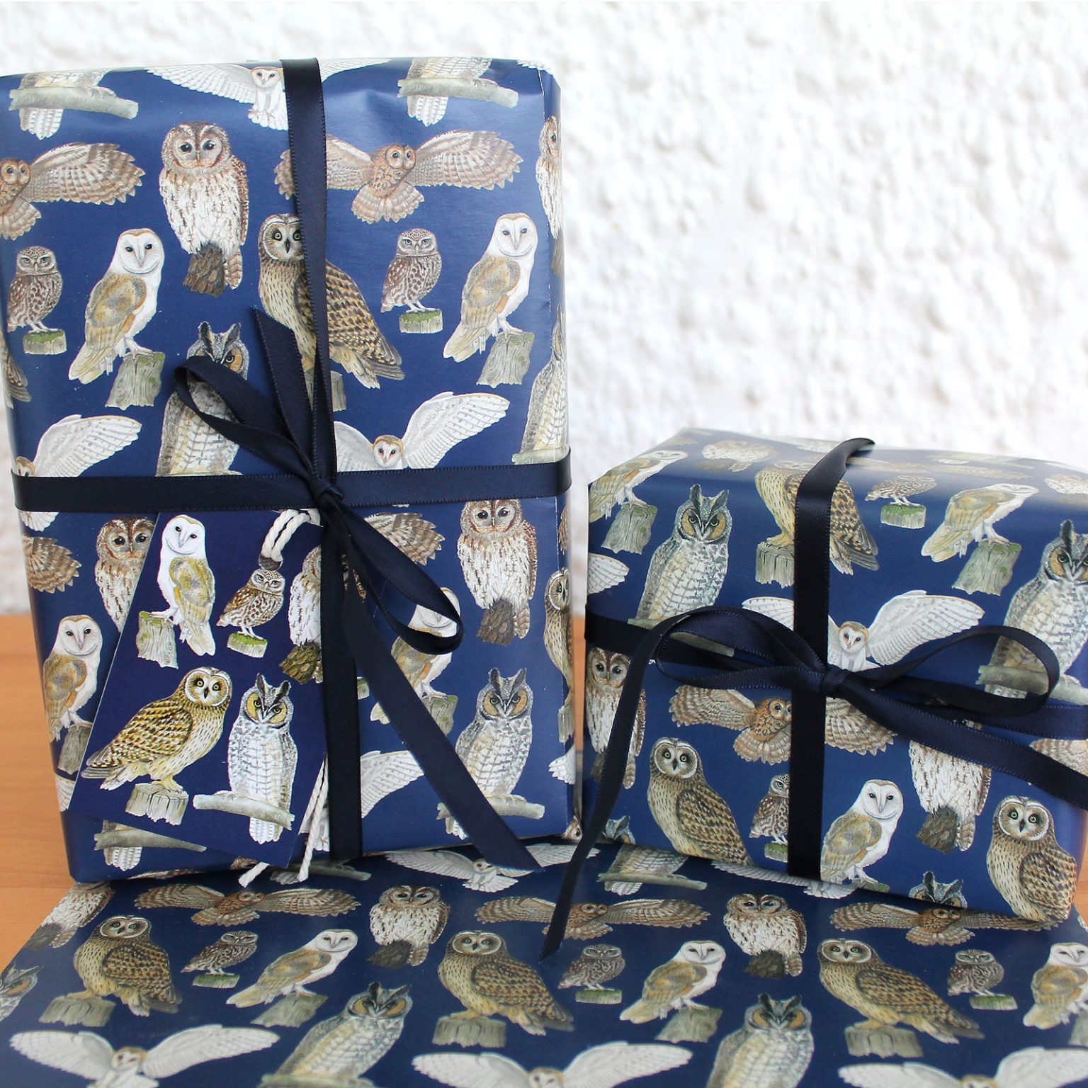 British Owls Gift Wrap, Quality Bird Wrapping Paper