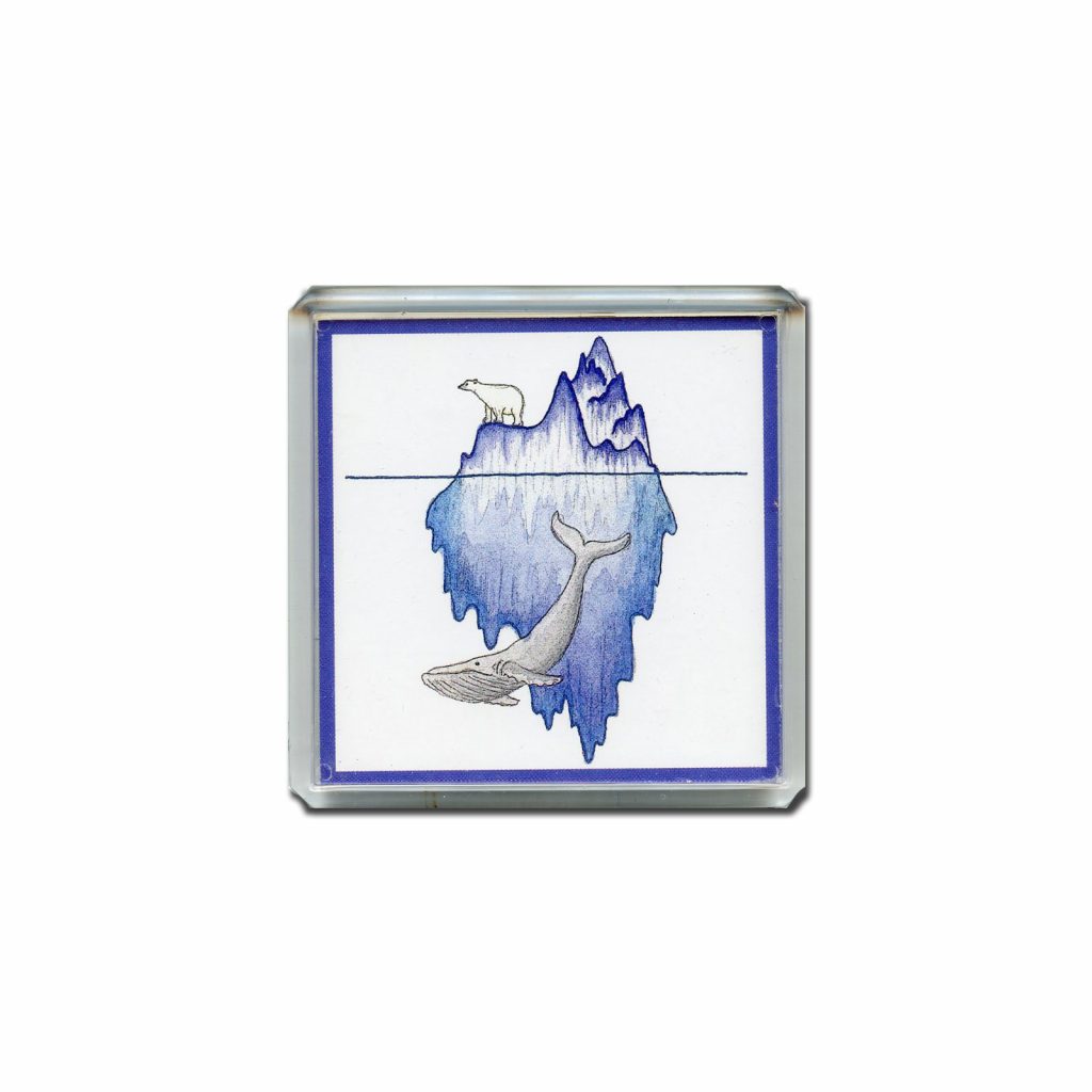 Large Square Acrylic Arctic Magnet