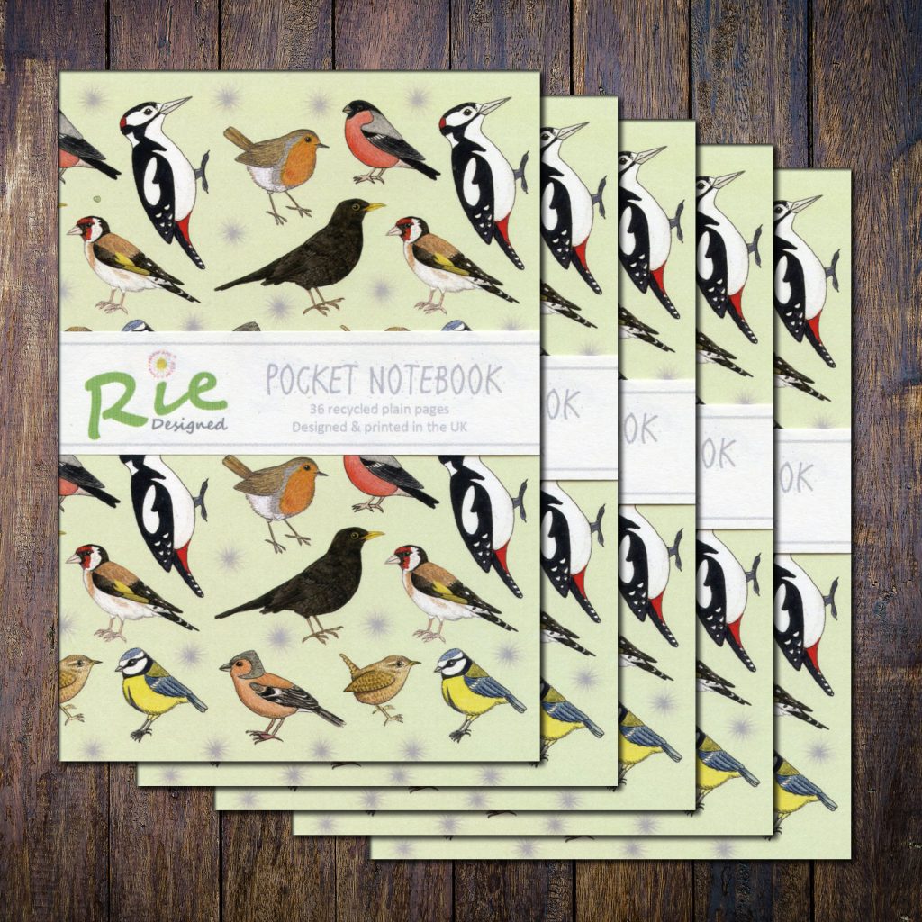 Birds of Prey A6 Plain Paper Recycled Notebook