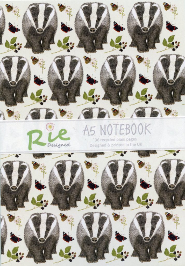Badger & Brambles Plain Recycled Paper A5 Notebook – Rie Designed